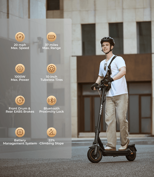 NAVEE GT3 Pro Electric Scooter w/37.3 miles Max Operating Range & 20 m ...