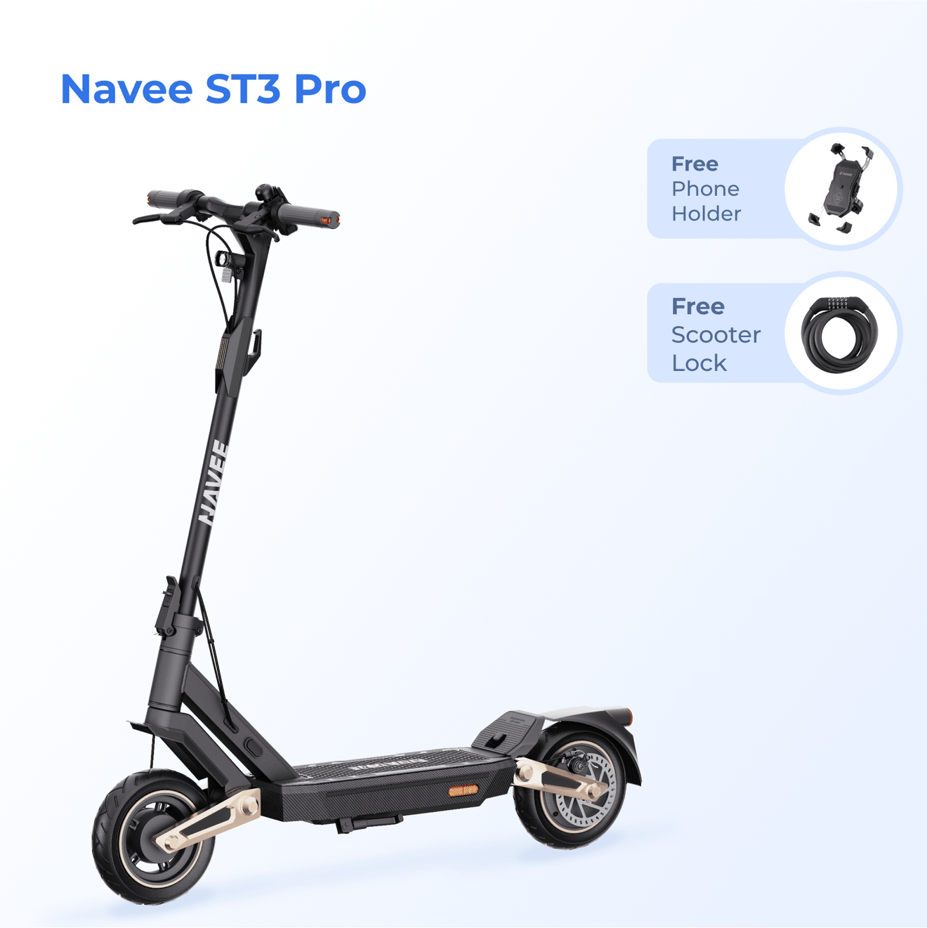NAVEE ST3 Pro Electric Scooter – 46.6 mi Range & 24.9 mph Top Speed – NAVEE Electric Scooter