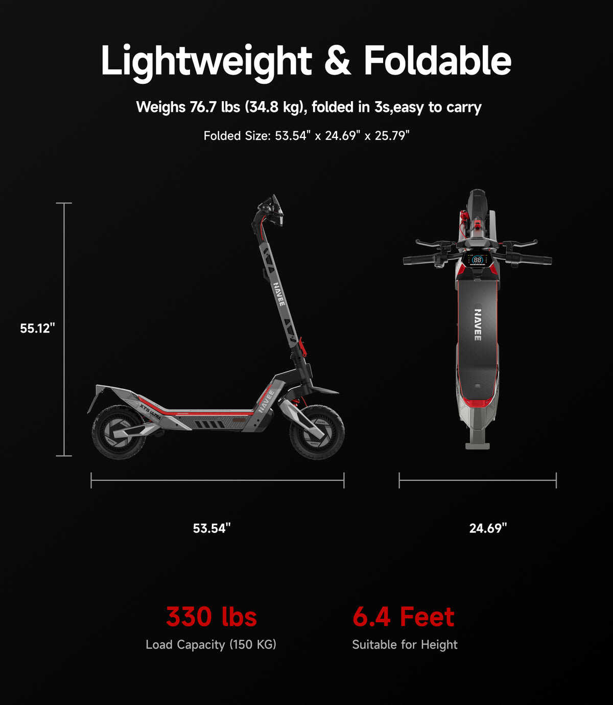 NAVEE XT5 Pro Off-Road E Scooter | Dual Motors, All-Terrain Ride – NAVEE_US
