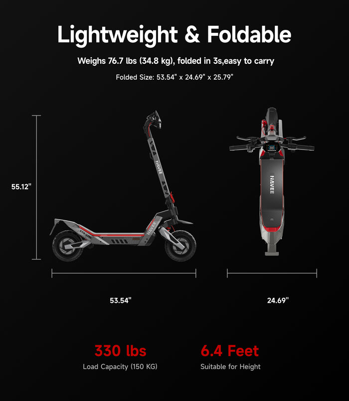 NAVEE XT5 Pro Off-Road E Scooter | Dual Motors, All-Terrain Ride ...